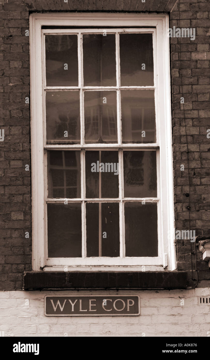 The ancient street of Wyle Cop Shrewsbury Shropshire UK Stock Photo - Alamy