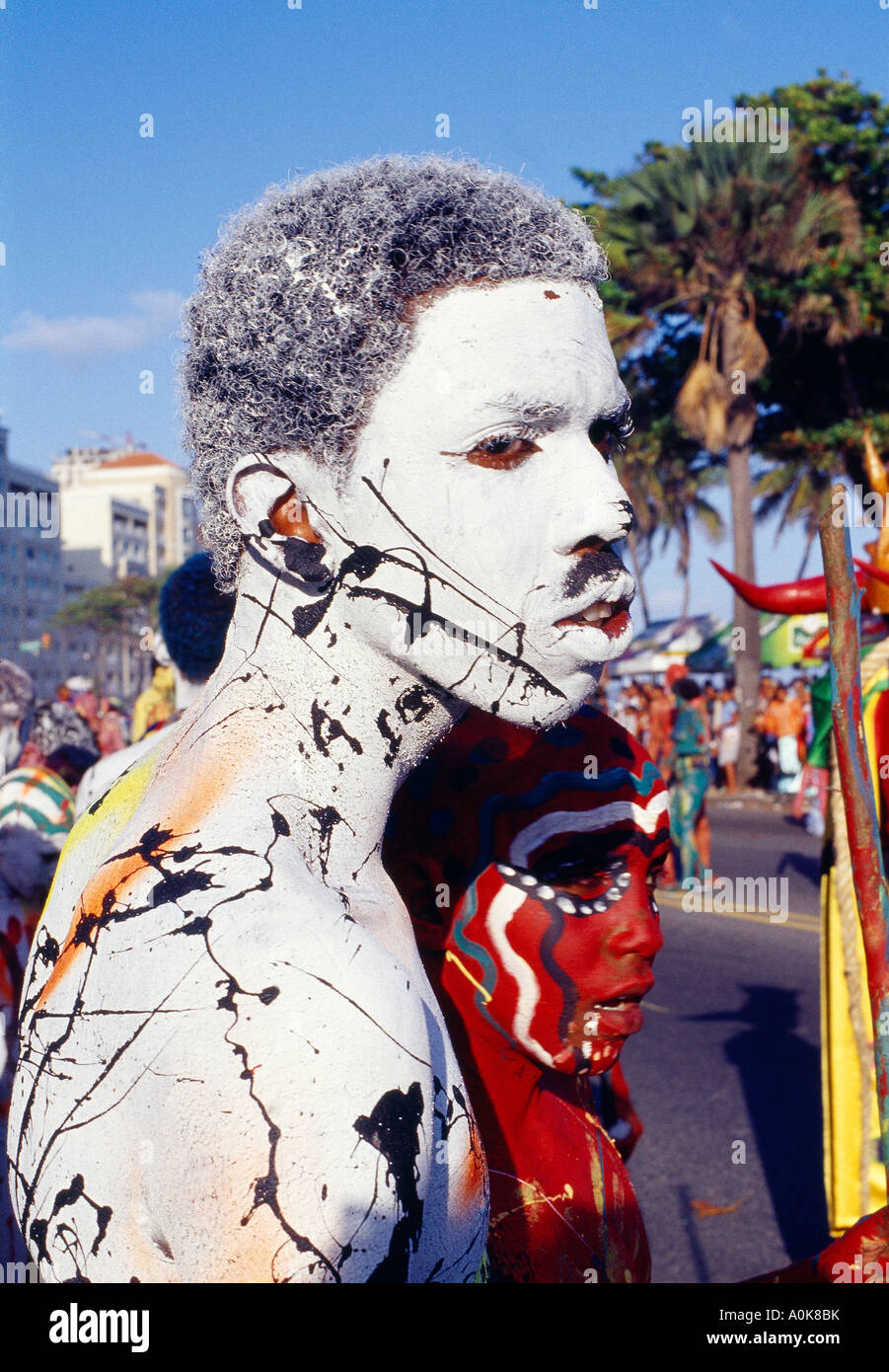 Carnival, Painted Boy, Day Stock Photo - Alamy