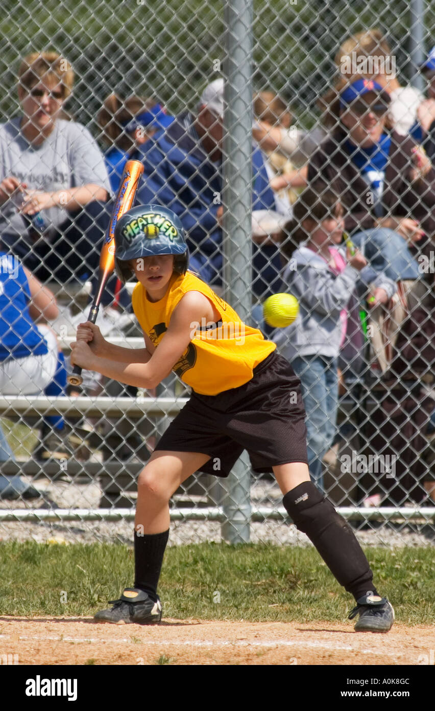 Girls Softball Batter Harrison County Indiana Stock Photo - Alamy