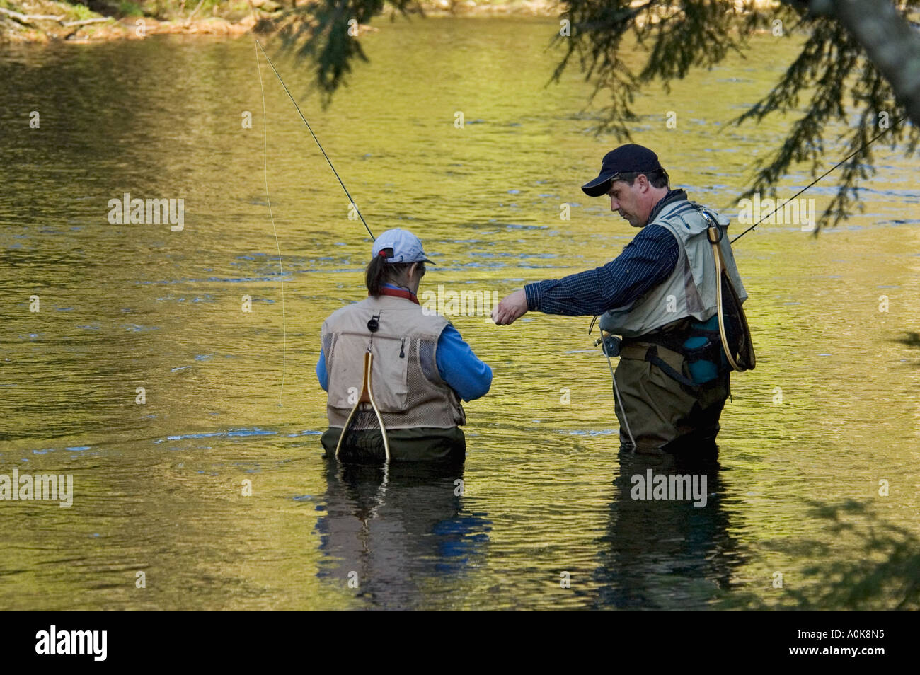 Lady fly fishing hi-res stock photography and images - Alamy