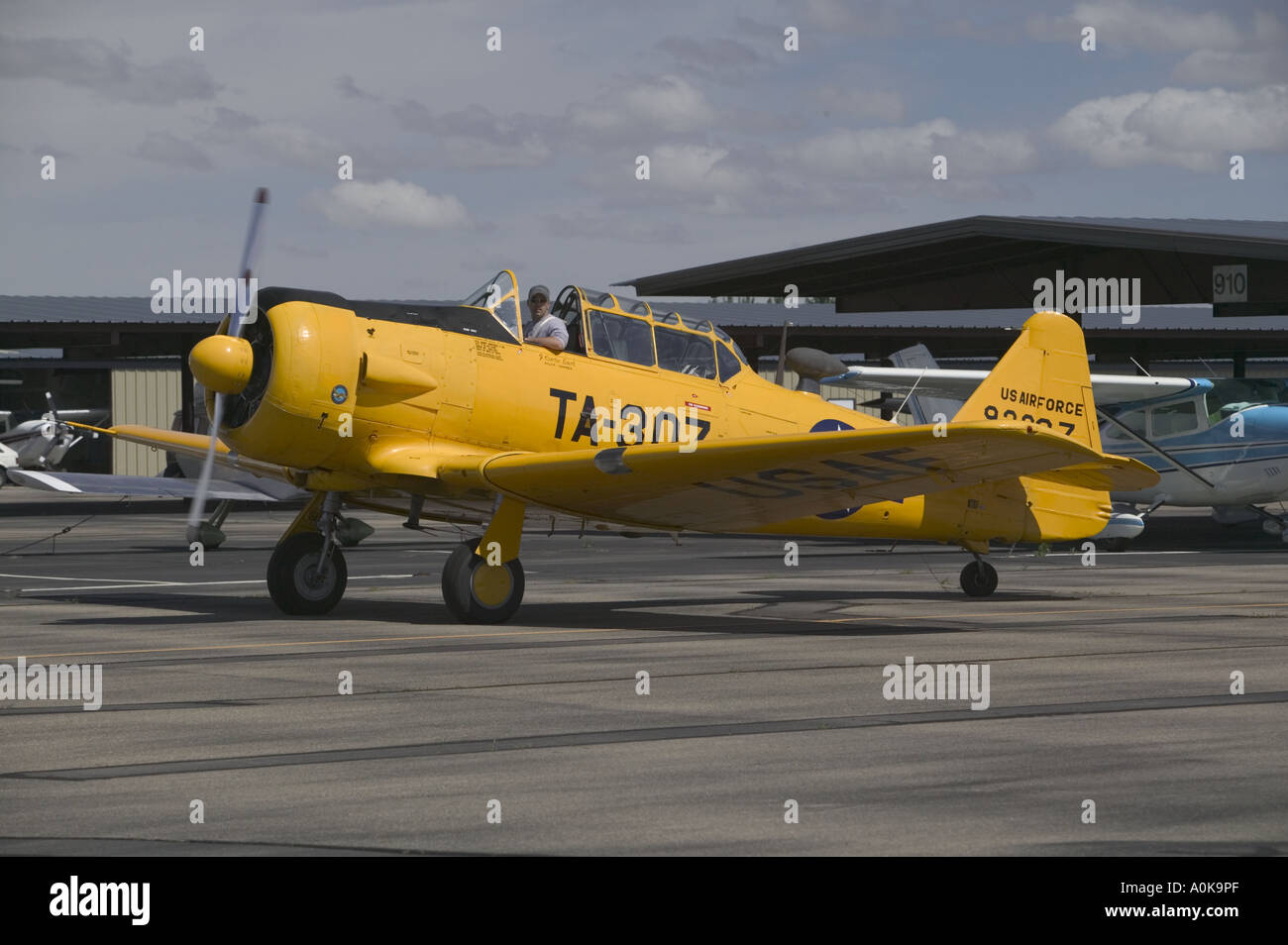 North American T-6G Texan on taxiway Stock Photo - Alamy