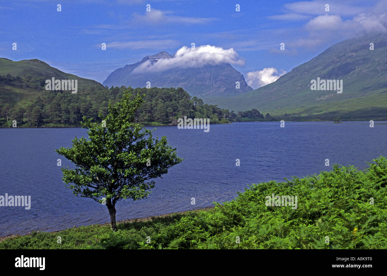 Famous Scottish mountain Liathach in Torridon viewed from the classic ...