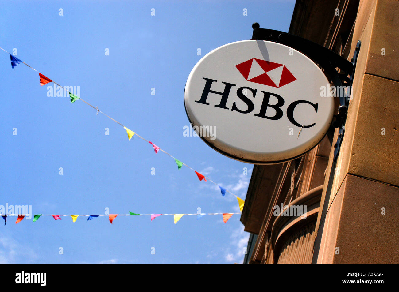 an HSBC bank sign on the side of a building Stock Photo - Alamy