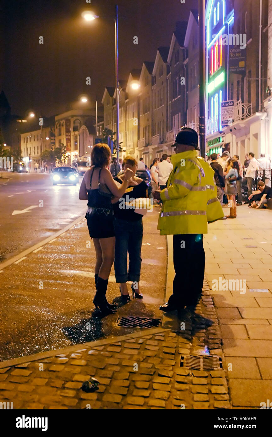 Police talk to two females on Prince of Wales' Road, Norwich, Norfolk ...