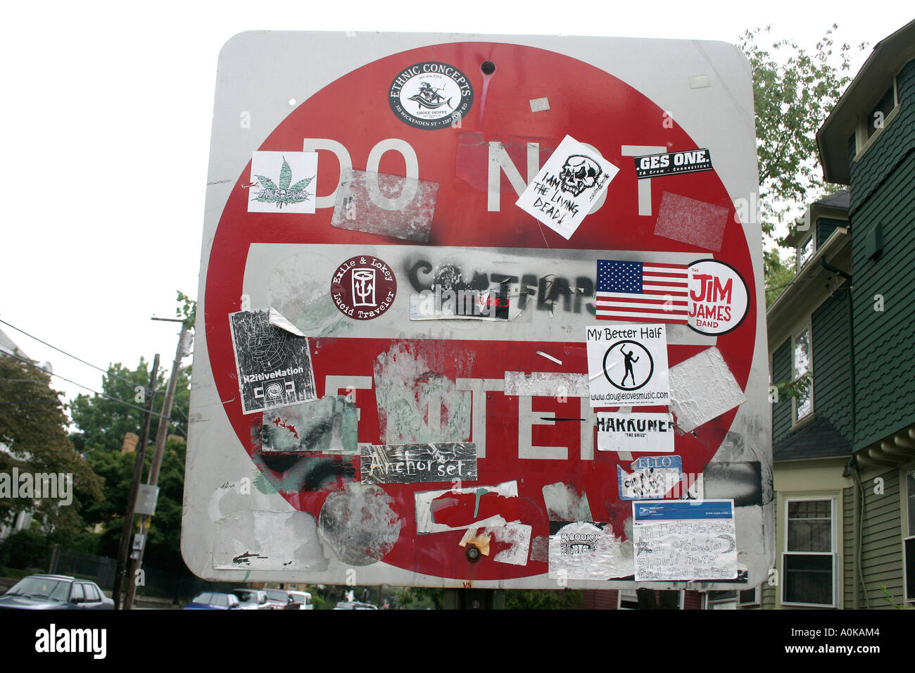Graffiti signs, posters, ads, etc Stock Photo - Alamy