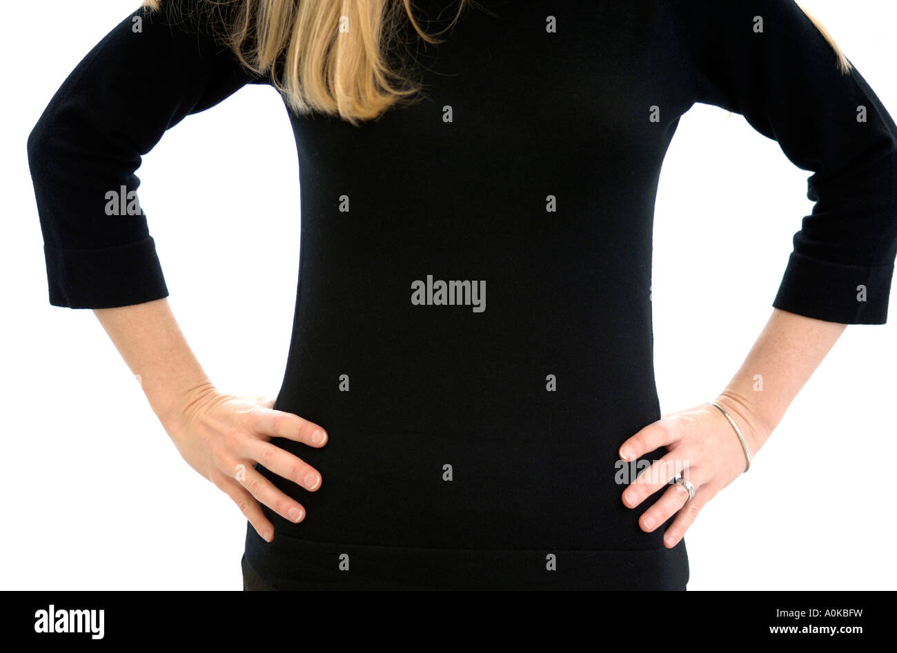 Woman with hand on hip black dress hi-res stock photography and images ...