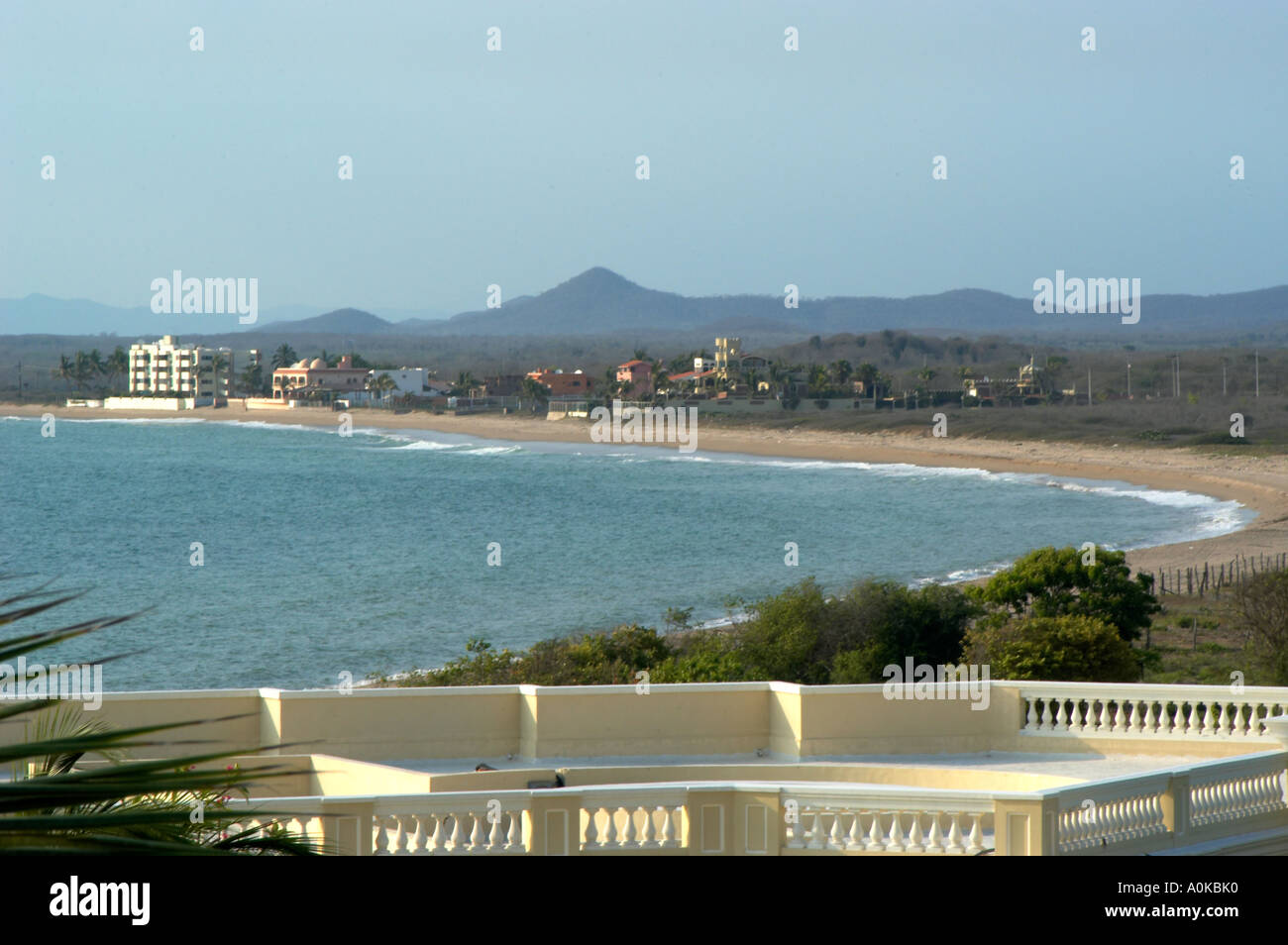 Busy beach scene with sailboats and parasailer Golden Zone Mazatlan ...