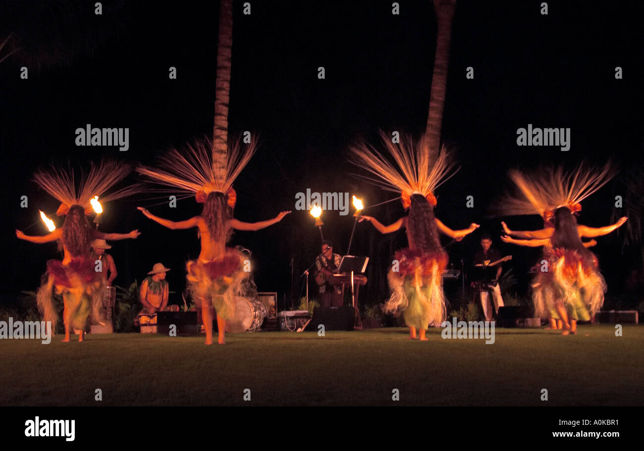 Night Luau Sheraton Keauhou Resort Big Island Hawaii Stock Photo - Alamy