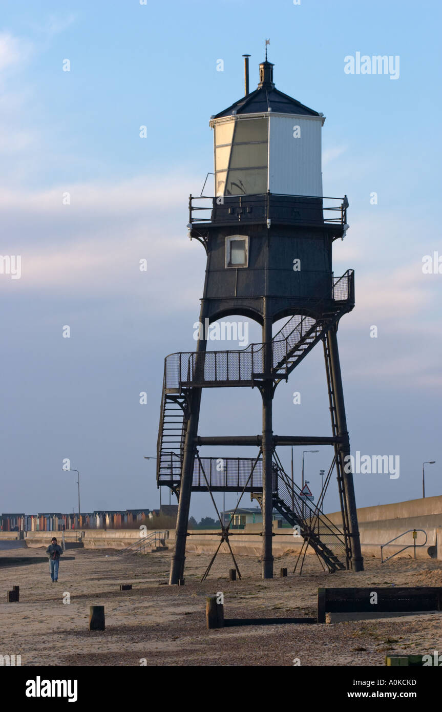 One of two mid 19th century lighthouses at Dovercourt, Harwich Essex ...