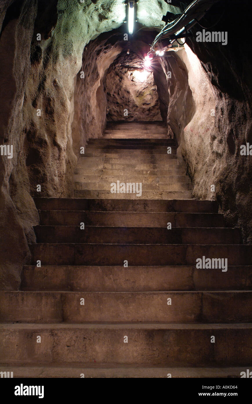 Stairway Between Levels of a Secret Tunnel System Built Inside the ...