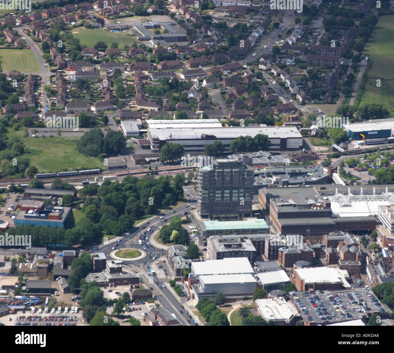 Aerial photograph of Aylesbury Stock Photo - Alamy