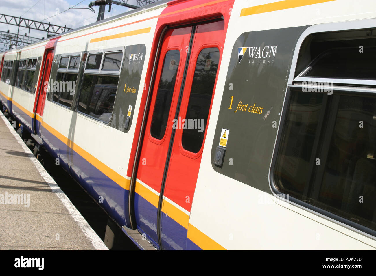 WAGN Train at platform London UK Stock Photo - Alamy