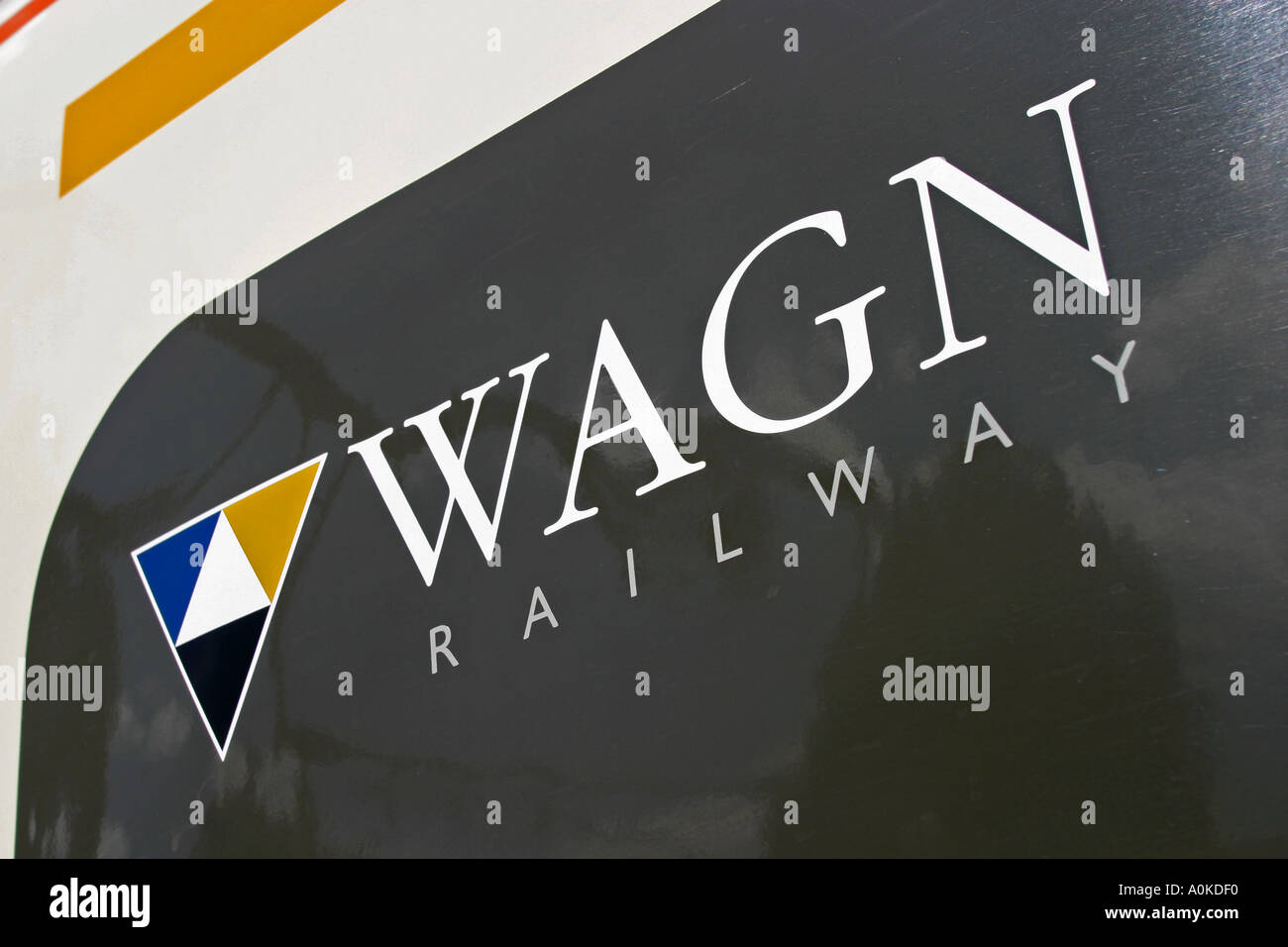 WAGN logo on Train at platform London UK Stock Photo - Alamy