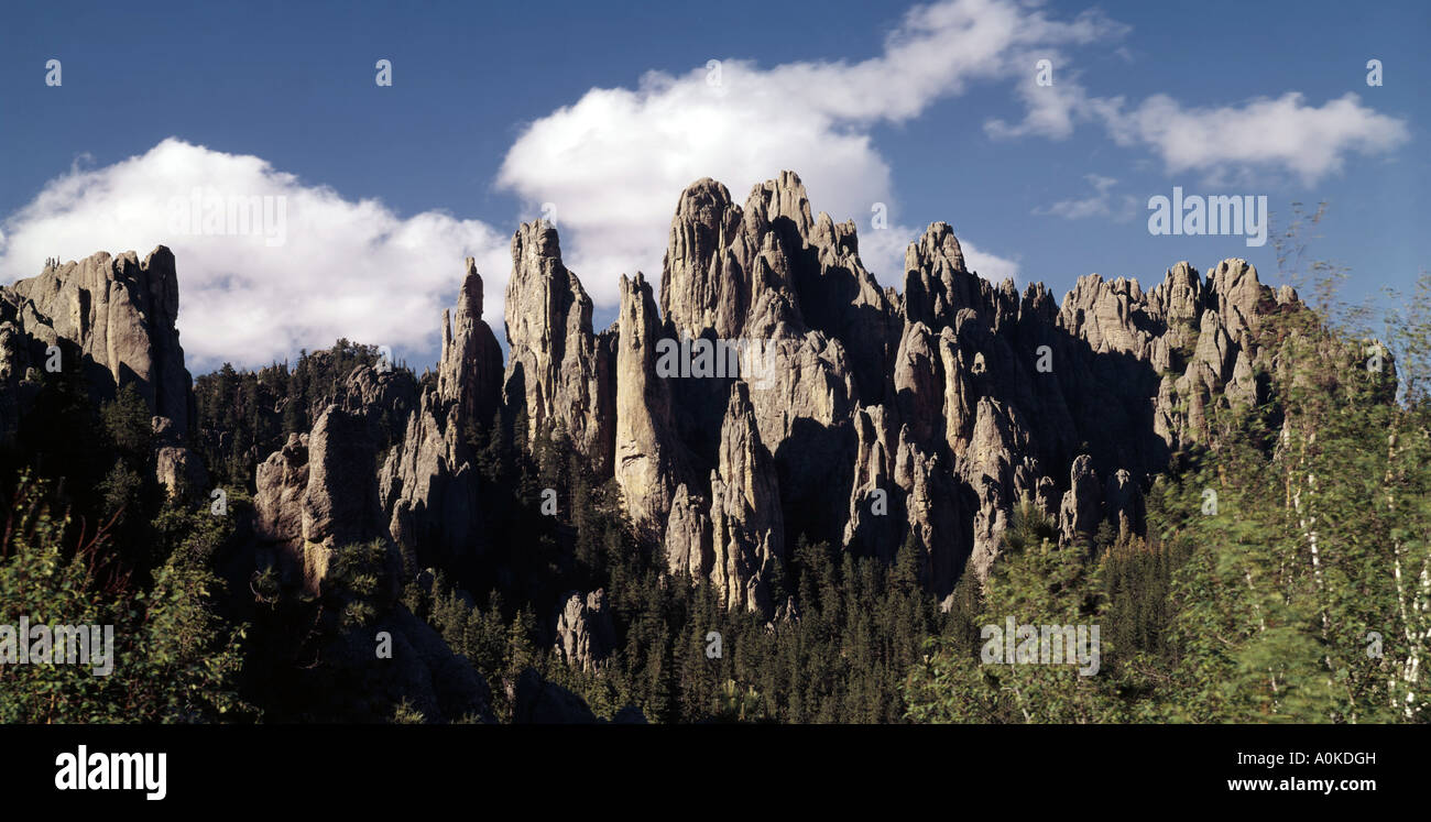 The Needles rock formations rise from the Black Hills of South Dakota ...