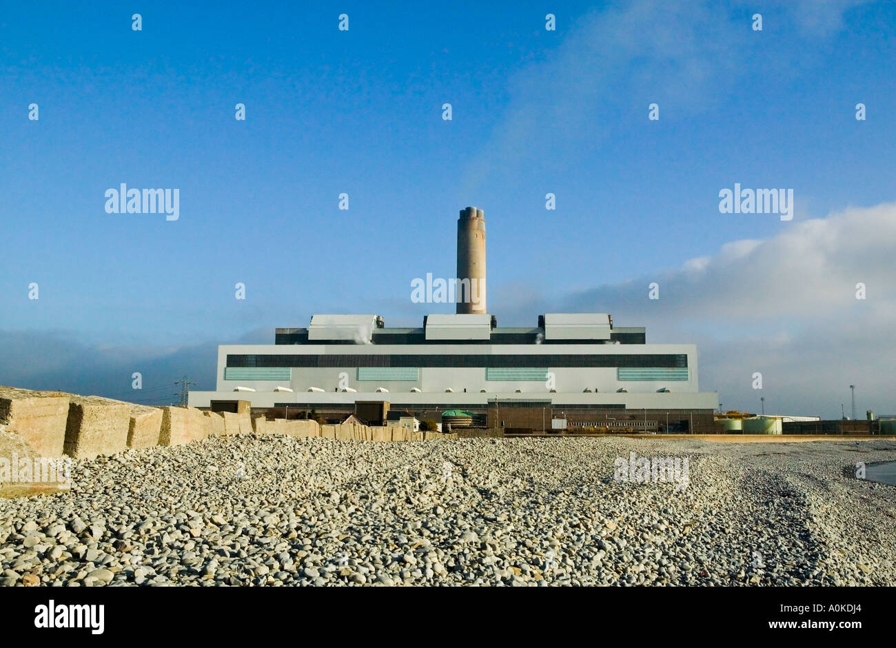 Aberthaw Power Station and coastal defences at Limpert Bay Aberthaw ...