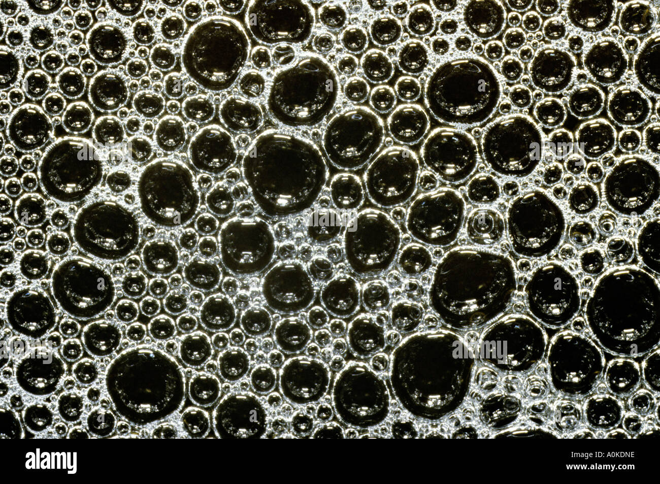 Bubbles on surface of water Stock Photo - Alamy