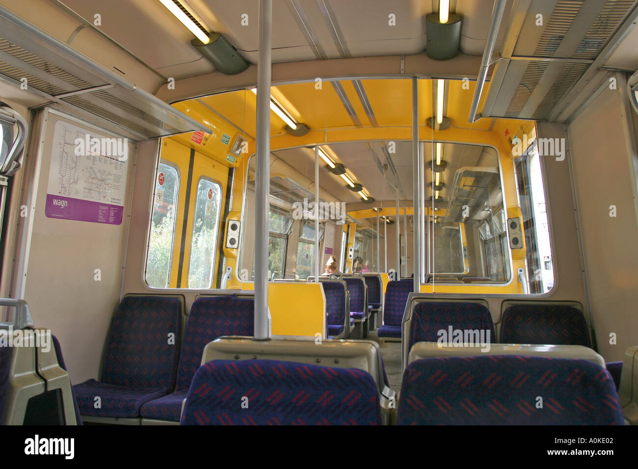 Interior of WAGN commuter train carriage Stock Photo - Alamy