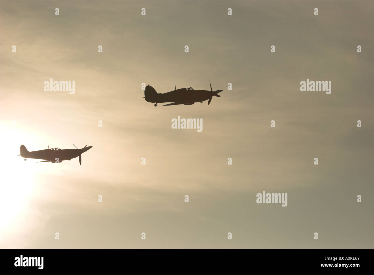Spitfire at sunset hi-res stock photography and images - Alamy