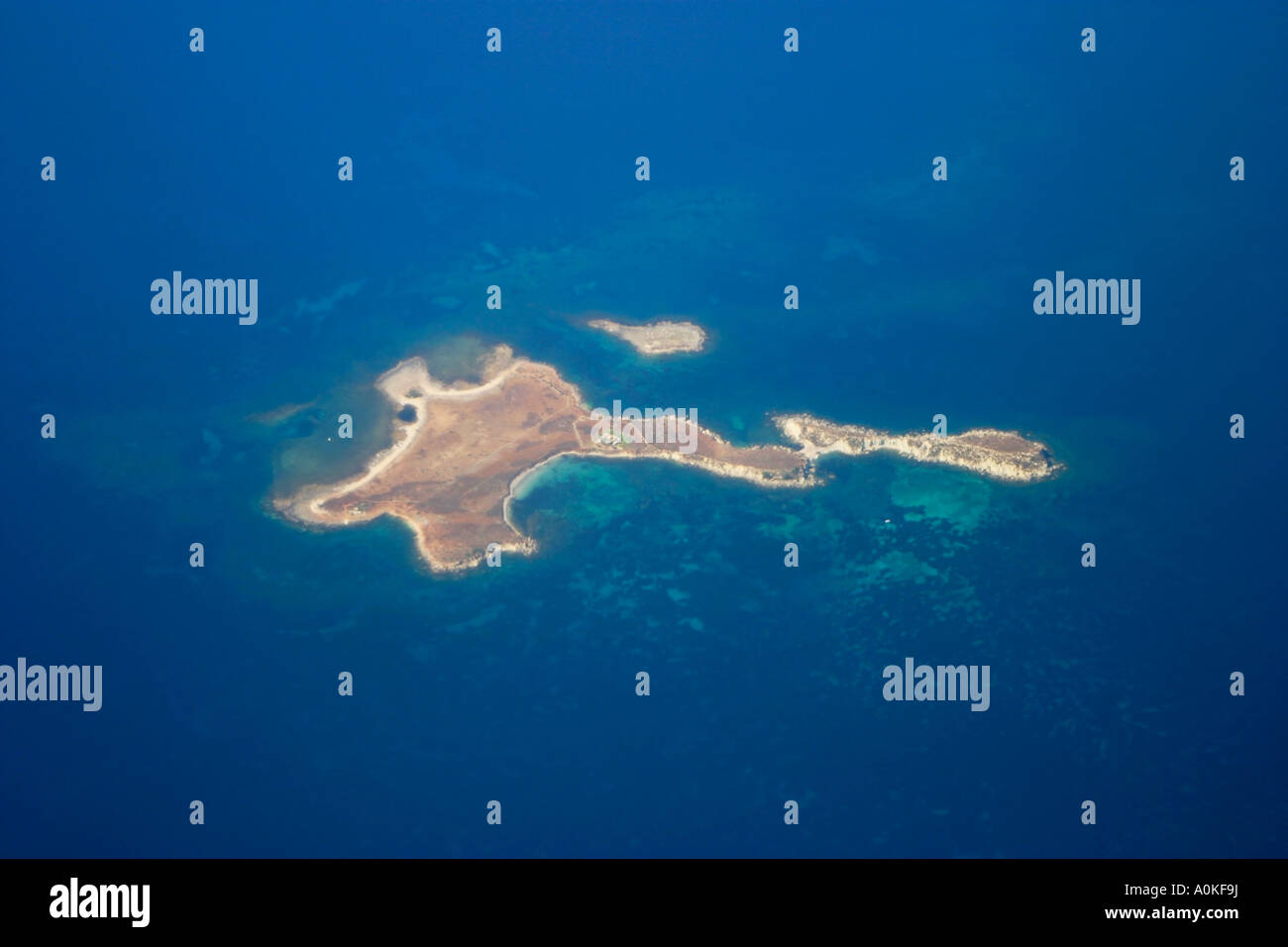 Aerial view of a greek island Stock Photo - Alamy