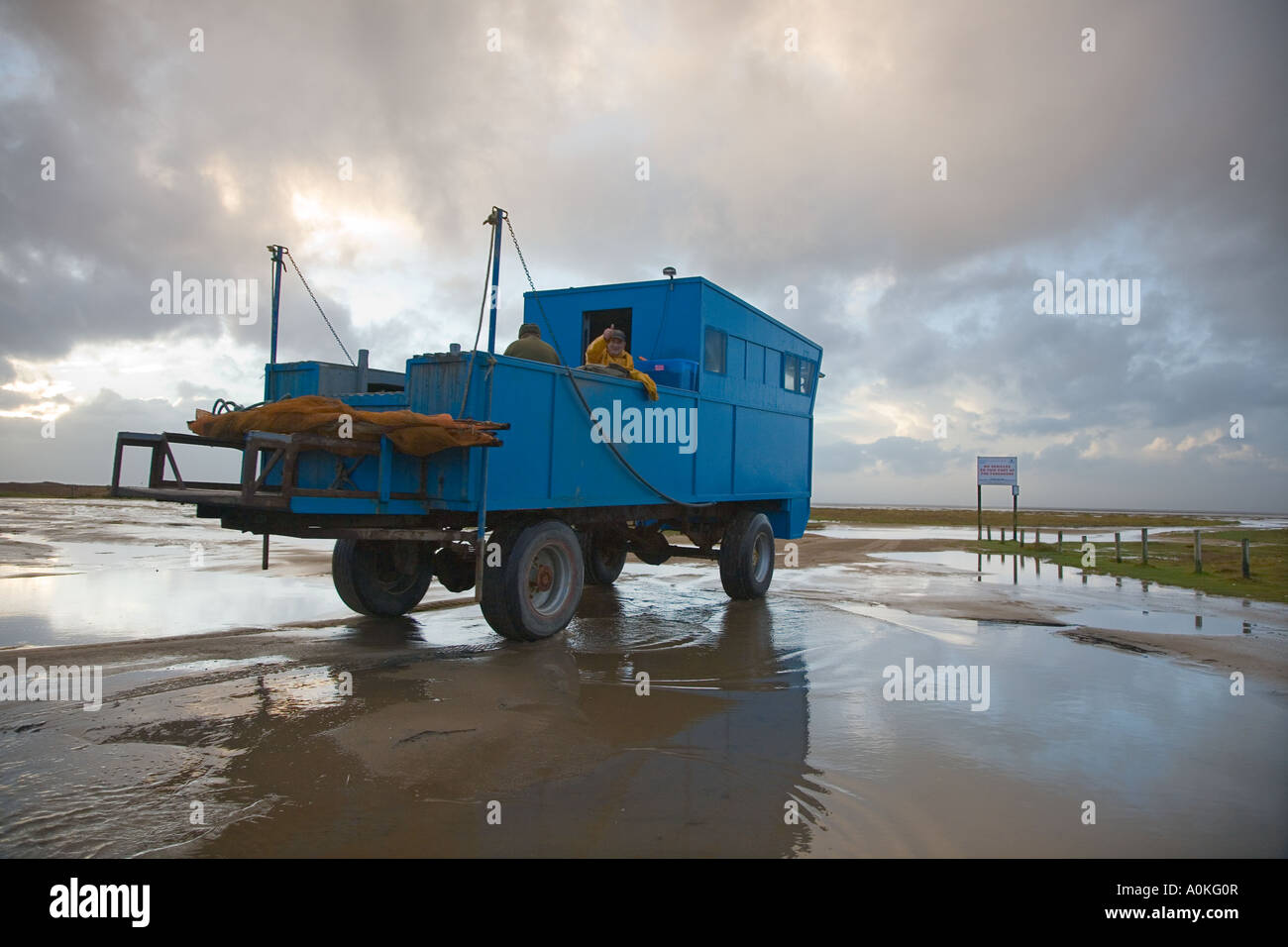 Commercial Seafood Shellfish Shrimp Fishing with modified tractor ...