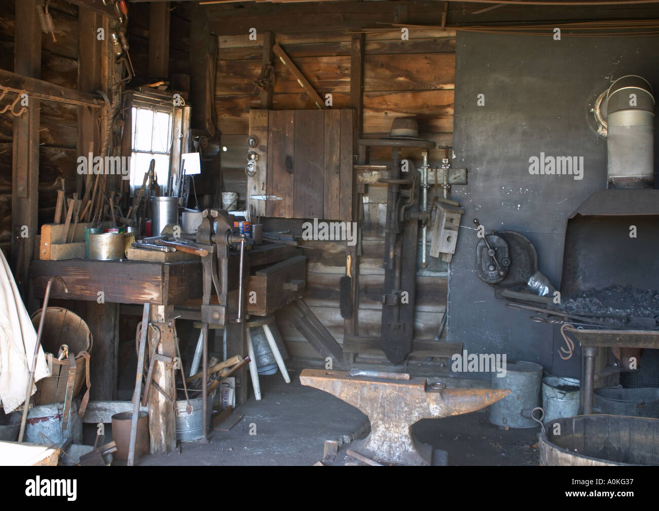 Interior of a Blacksmith Stock Photo - Alamy