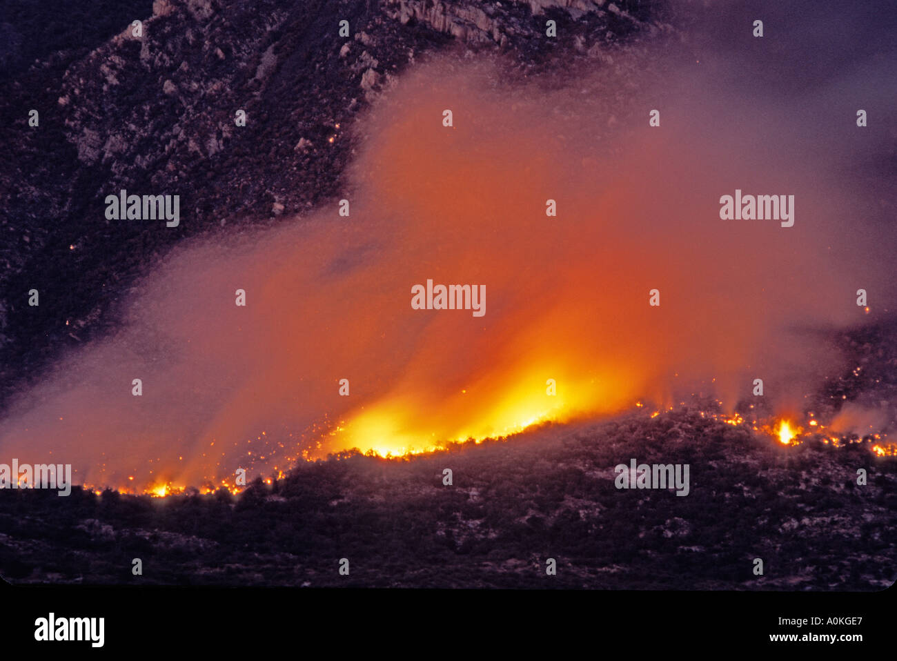 The June 2003 Aspen Fire in the Santa Catalina Mountains north of ...