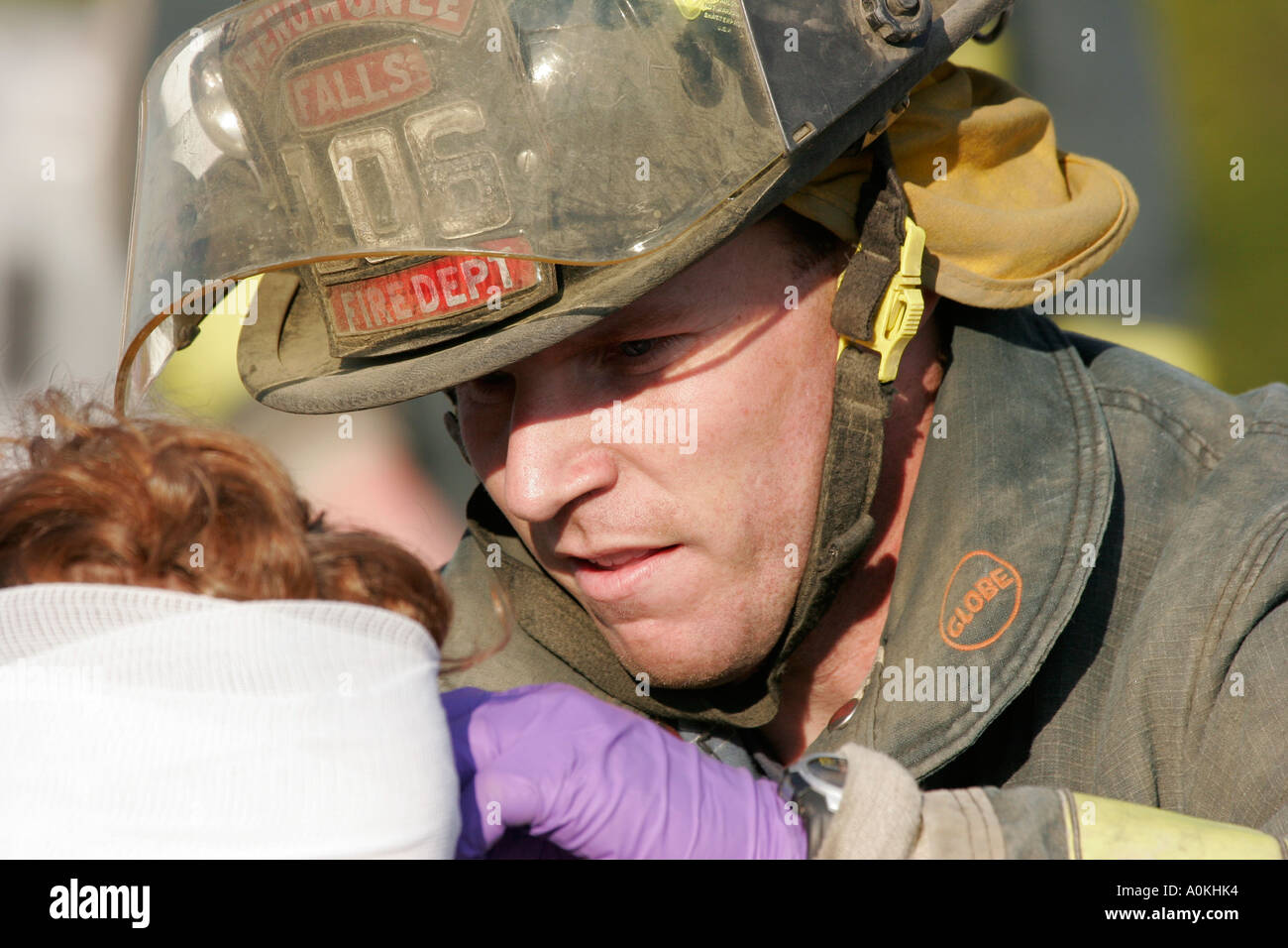 Head injury firefighter hi-res stock photography and images - Alamy