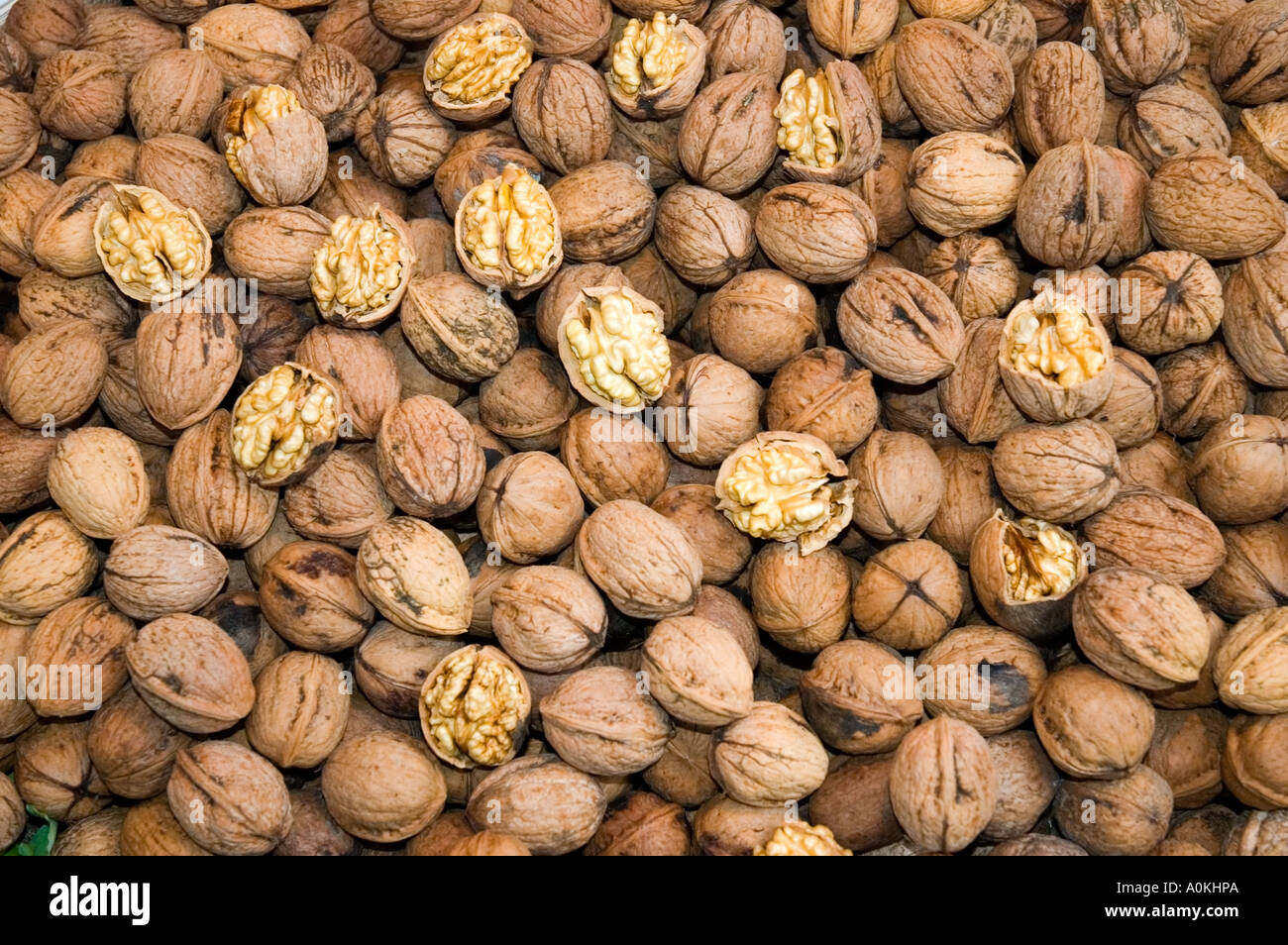 Whole and shelled walnuts, at the Egyptian Bazaar, Misir Carsisi ...