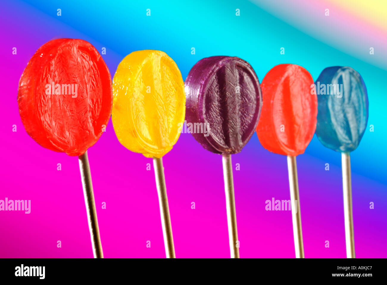 Coloured lollipop sticks hi-res stock photography and images - Alamy