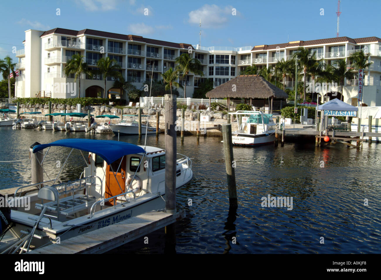 The Keys Florida Fl USA harbour at Key Largo Stock Photo - Alamy