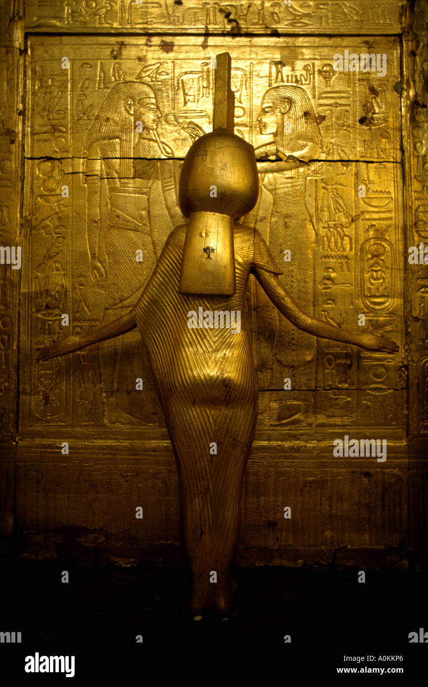 Funerary statue Cairo Museum Cairo Egypt Stock Photo - Alamy