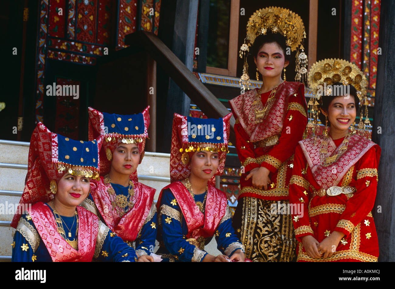 Indonesian girls in traditional dress in Java Indonesia Stock Photo - Alamy