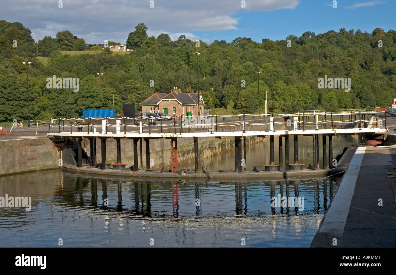 Lock gates from the River Avon to the Floating Harbour Bristol England ...