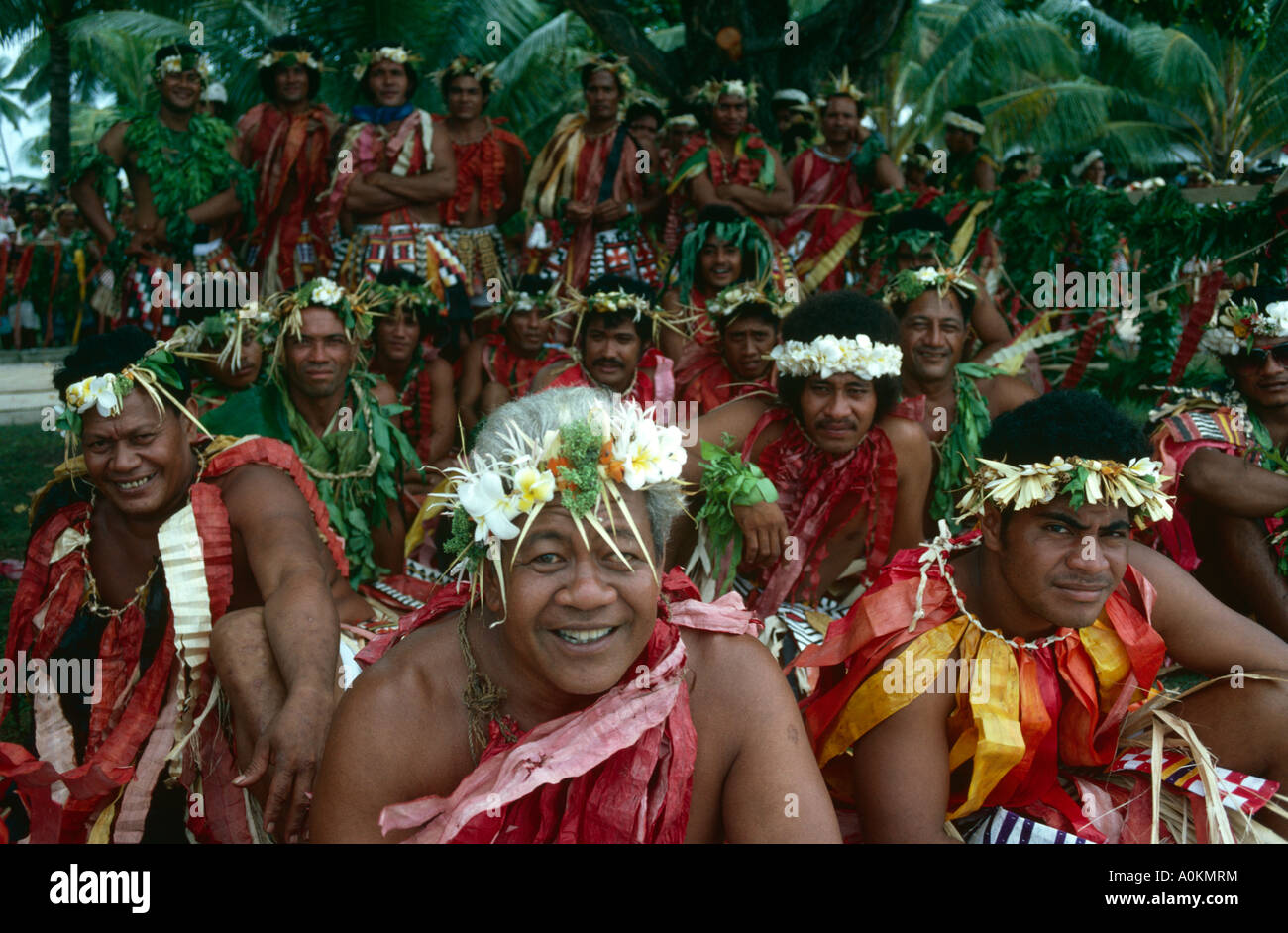 Natives of Funafuti on Tuvalu, an island in the South Pacific Stock ...