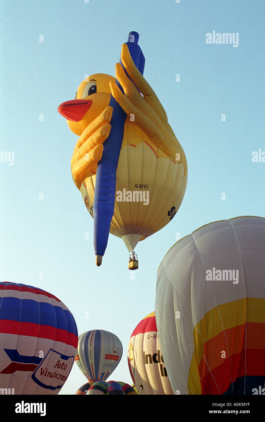 Bristol Hot Air Balloon Fiesta Ashton Court Bristol England Stock Photo ...