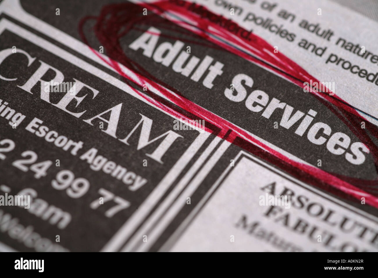 adult services advert Stock Photo - Alamy