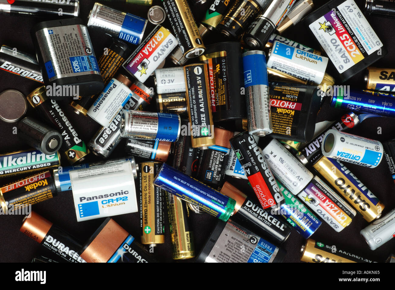 Pile used dry cell batteries hi-res stock photography and images - Alamy