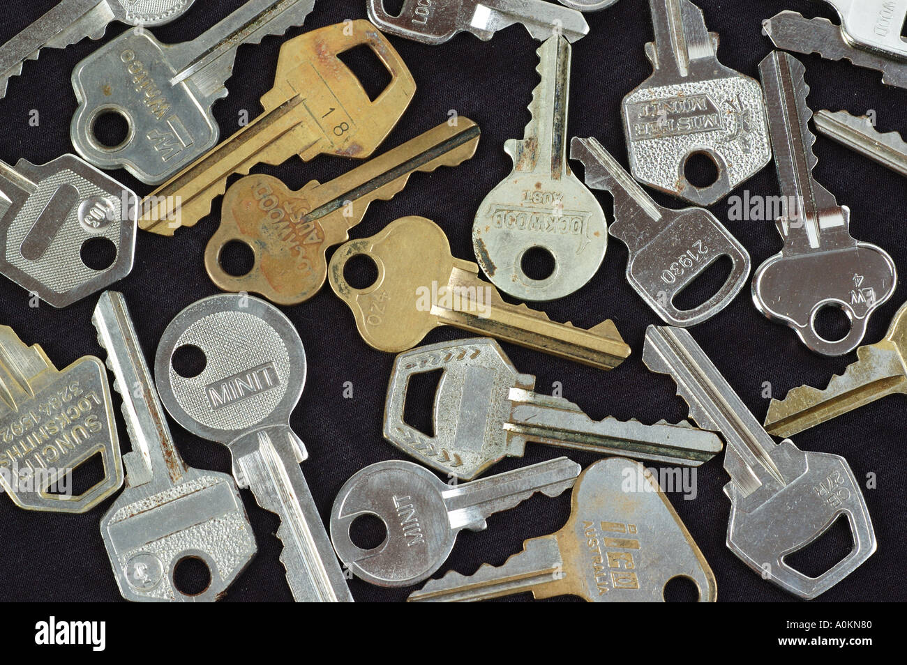collection of old door keys large and small dsc 9891 Stock Photo - Alamy