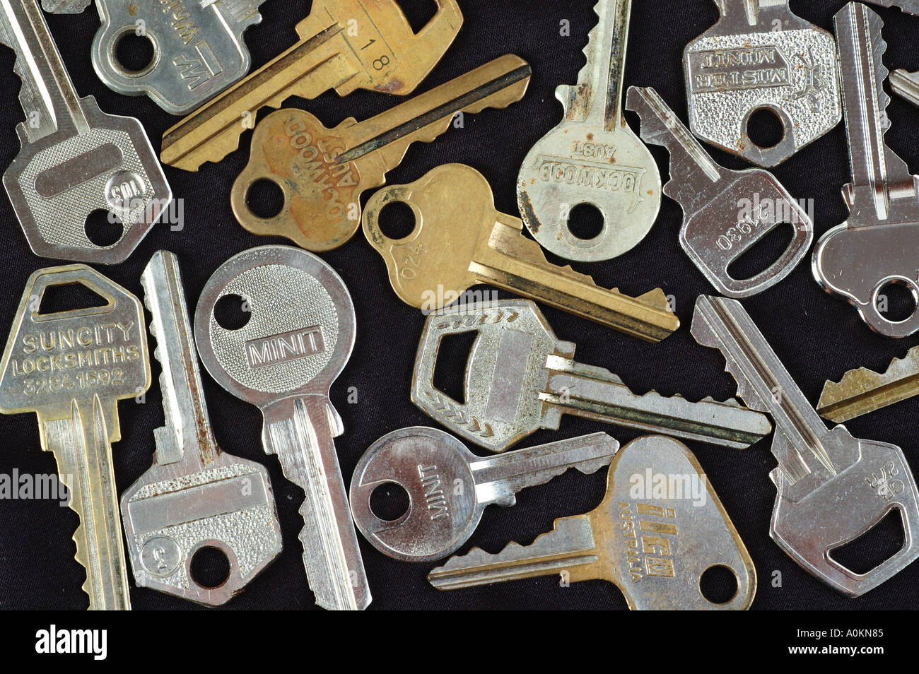 collection of old door keys large and small dsc 9894 Stock Photo - Alamy