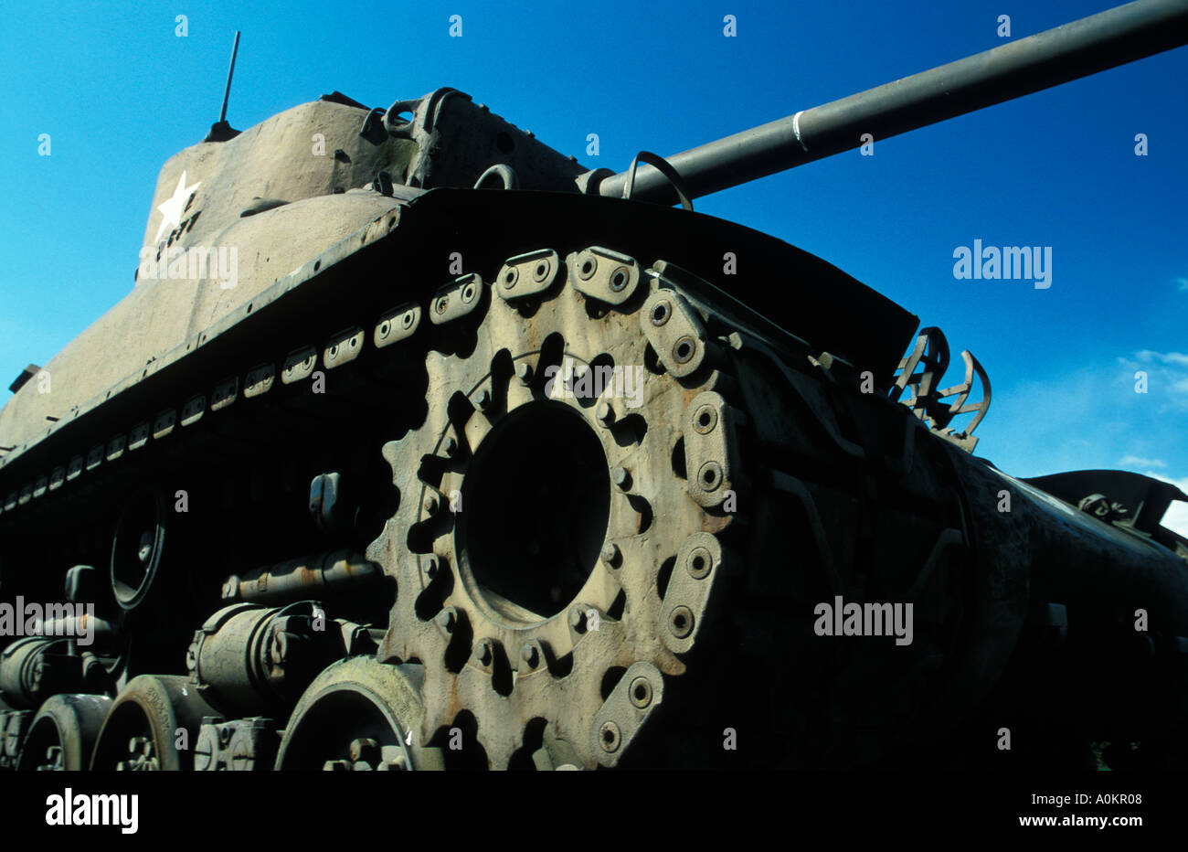 American World War II Sherman Tank near Hatten on the Maginot Line ...