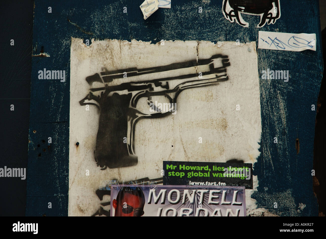 stencil art of pistol Brisbane Queensland Australia dsca 0049 Stock ...