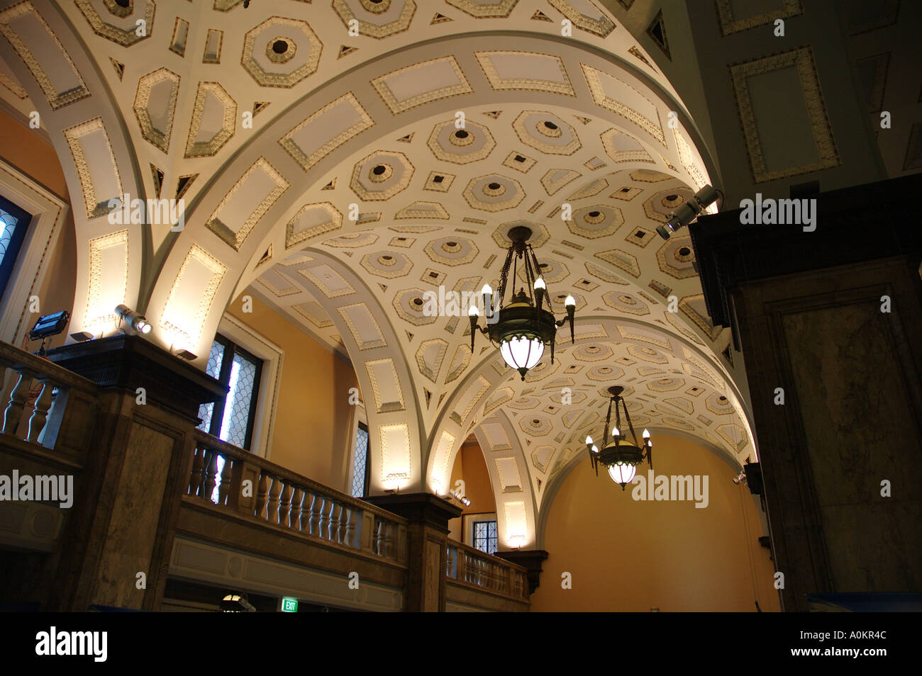 arched ceiling in old public building dsca 0110 Stock Photo - Alamy