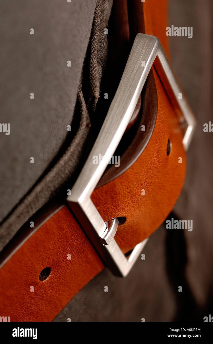Leather belt buckle Stock Photo - Alamy