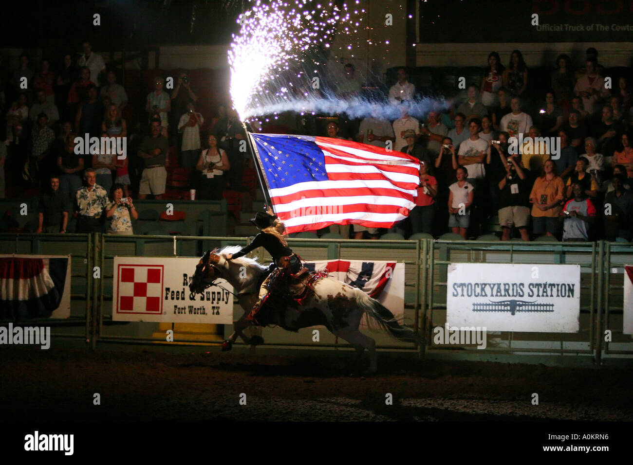 Opening ceremonies for the Fort Worth Stockyards Rodeo Stock Photo - Alamy