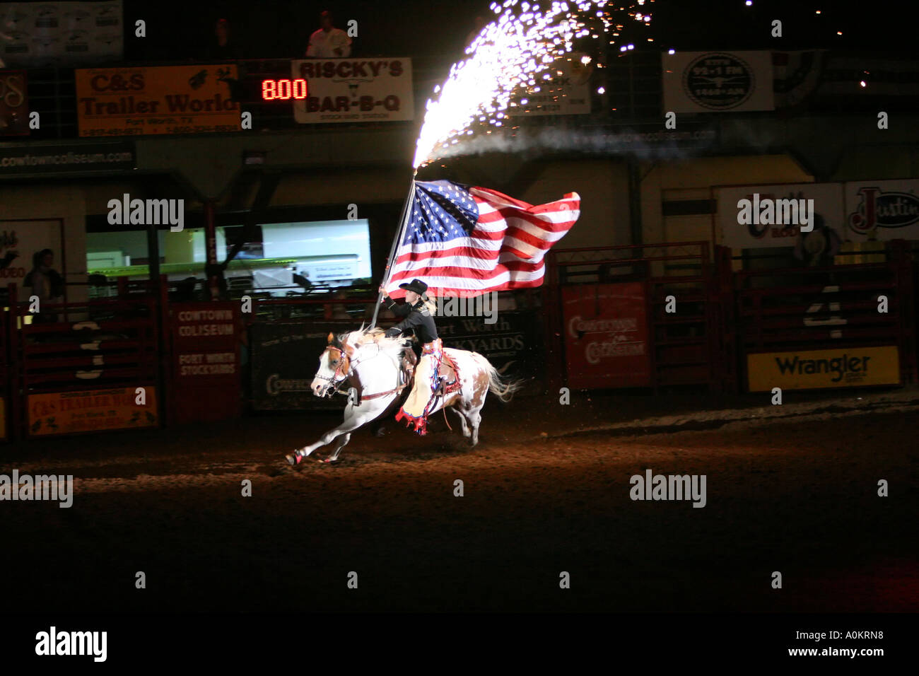 Opening ceremonies for the Fort Worth Stockyards Rodeo Stock Photo - Alamy