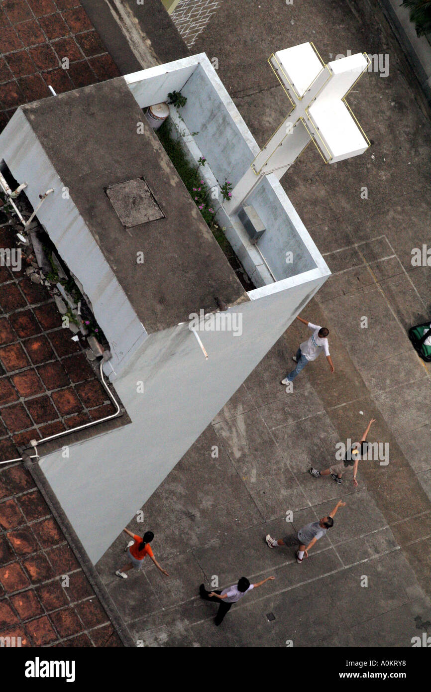 Tai Chi in a Wan Chai playground, Hong Kong, SAR Stock Photo - Alamy