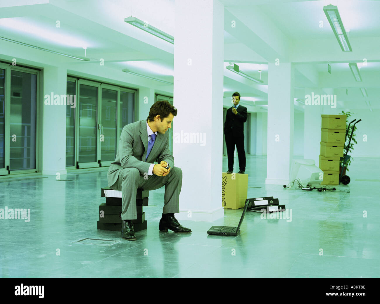 business man in empty office Stock Photo - Alamy