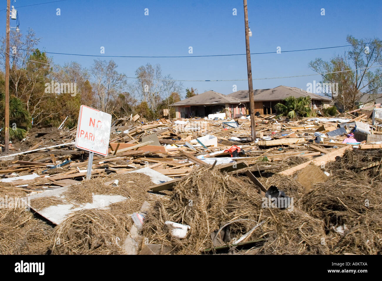 Damage caused by Hurricane Katrina in Slidell Louisiana Stock Photo - Alamy
