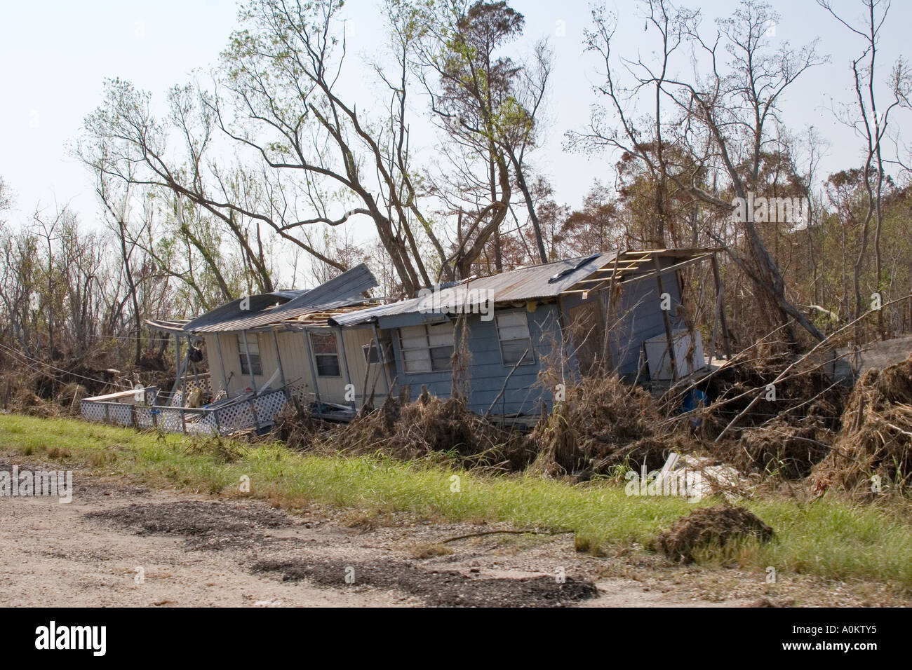 Storm damage caused by Hurricane Katrina Stock Photo - Alamy