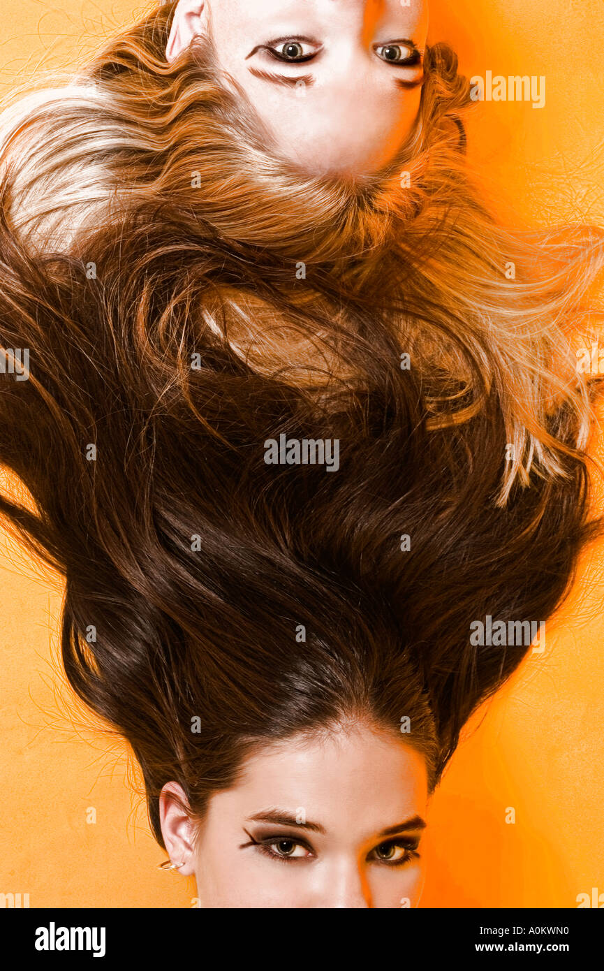 Caucasian Teen Girls18 to19 Years With Hair Entangled USA Stock Photo ...